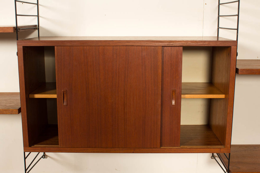 Very large vintage String wall system in teak (* sold) - Vintage ...