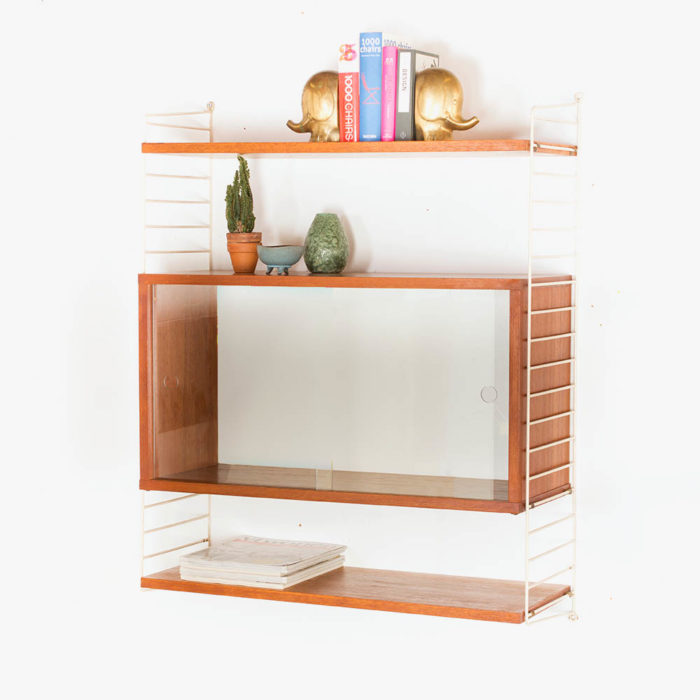 Very large vintage String wall system in teak (* sold) - Vintage ...